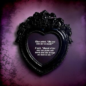 Over My Grave Black Gothic Mini Frame - Etsy