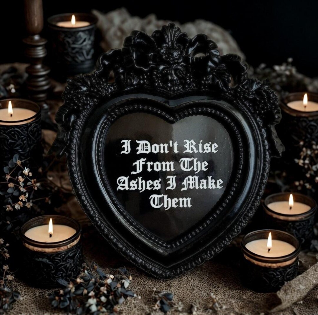 Gothic Ornate Heart Frame (5.5×4.7 In) – Dark Feminine Decor | Black ...