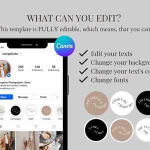 DIY Editable Instagram Higlight Covers for Photographers, Bloggers ...