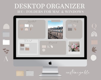 Boho Desktop Icons Desktop Folder Icons Mac Folder Icons Windows Folder ...