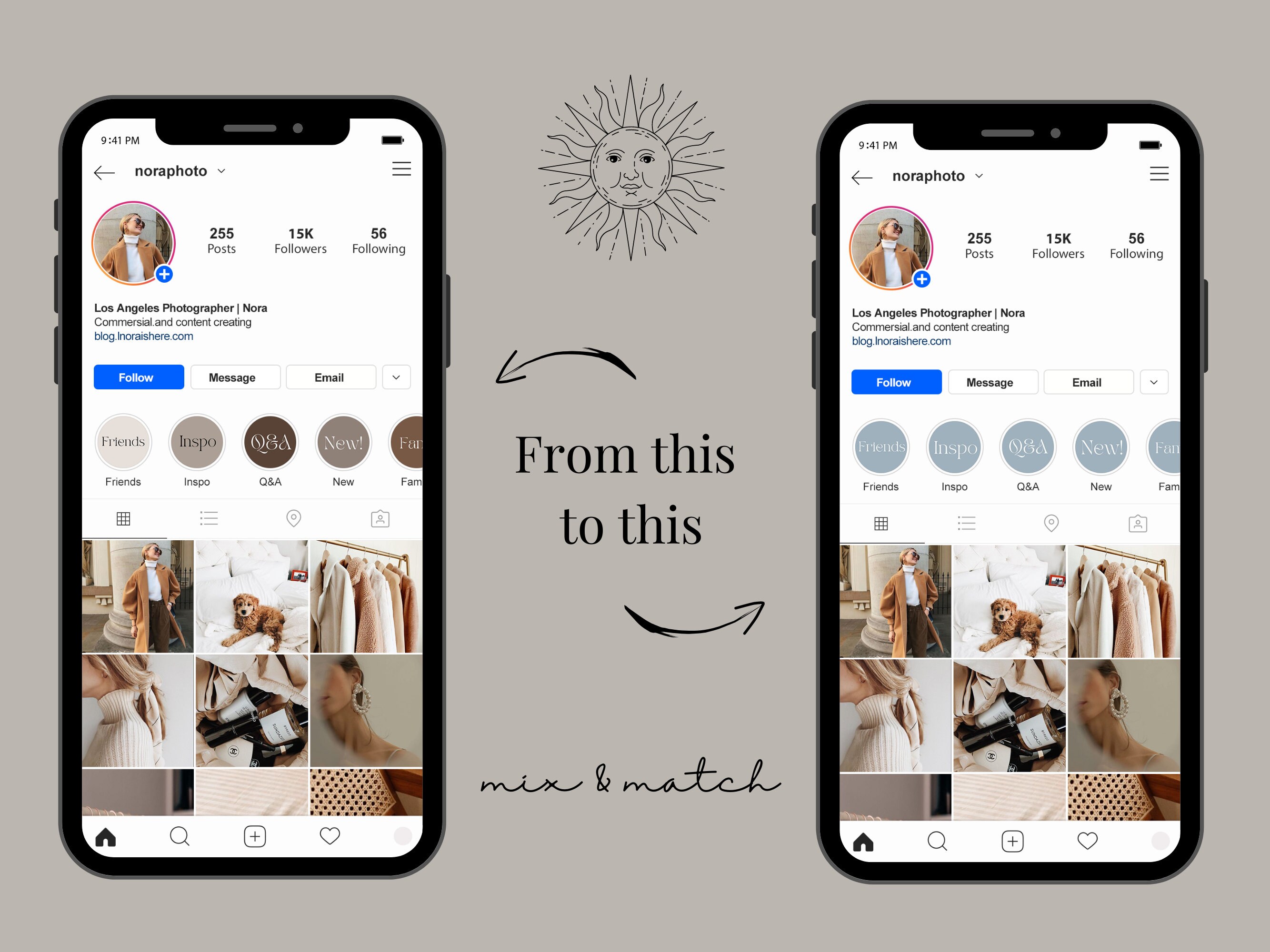 Editable Minimalist Instagram Higlight Covers for Photographers ...