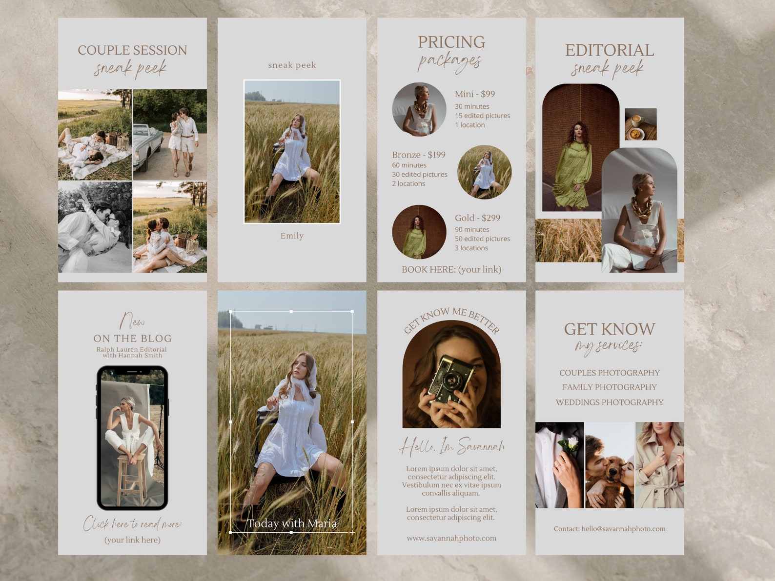Instagram Templates for Photographers Social Media Story Post Canva ...