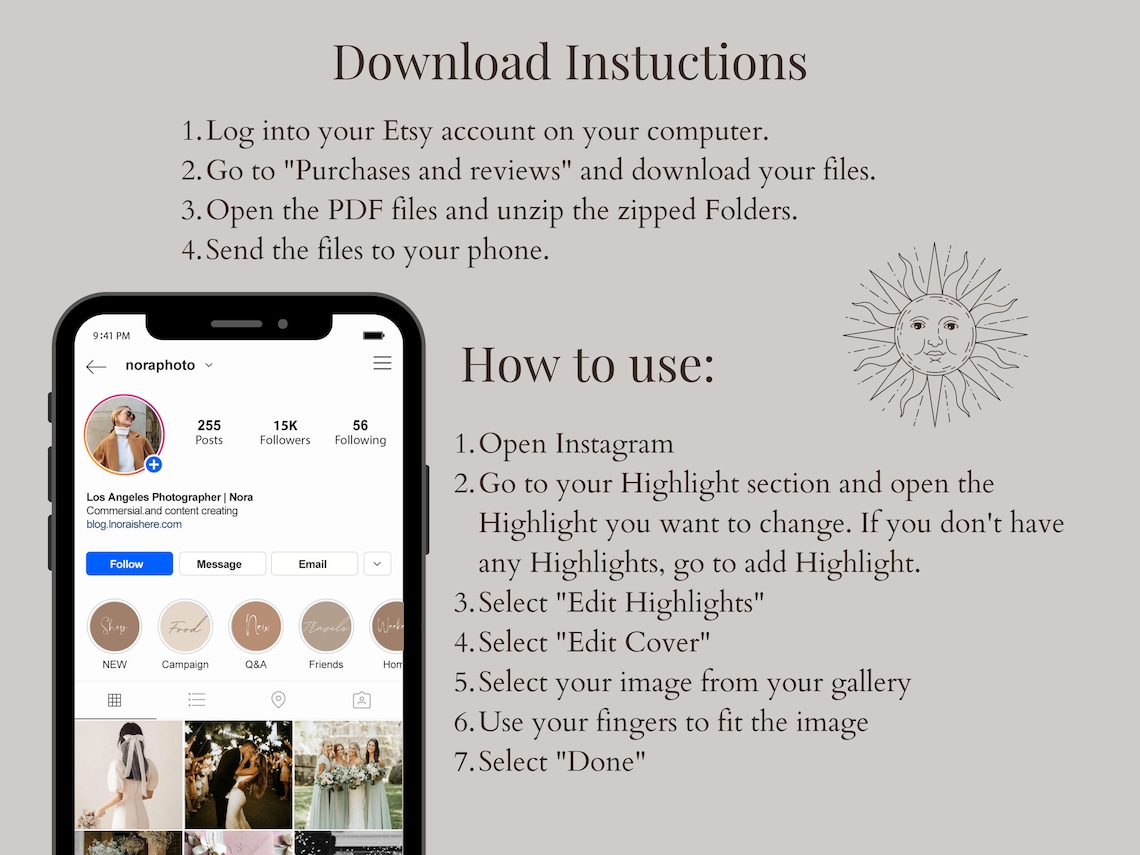 Editable Instagram Text Higlights | Minimalist Instagram Handwritten ...