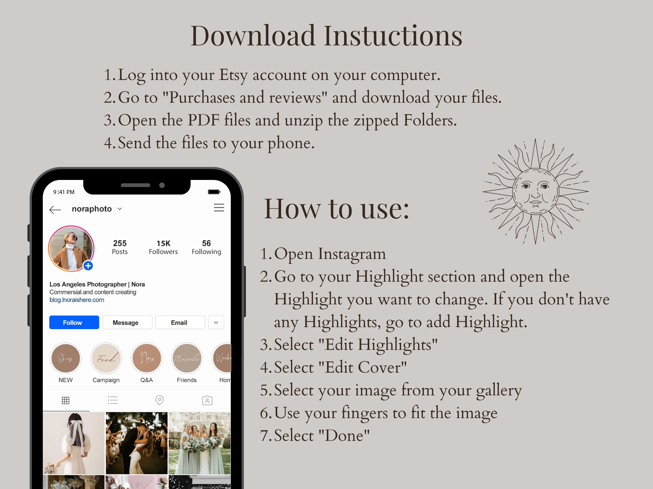 Editable Instagram Text Higlights | Minimalist Instagram Handwritten ...