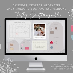 MEGA BUNDLE Desktop Organizers Editable Calendar 240 Folder Icons ...