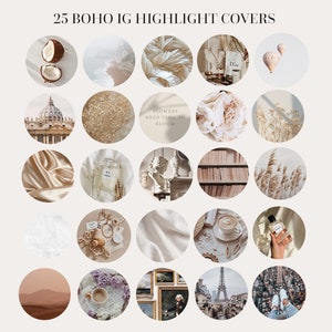 25 Boho Instagram Story Highlight Covers | Texture Story Covers | Nude ...