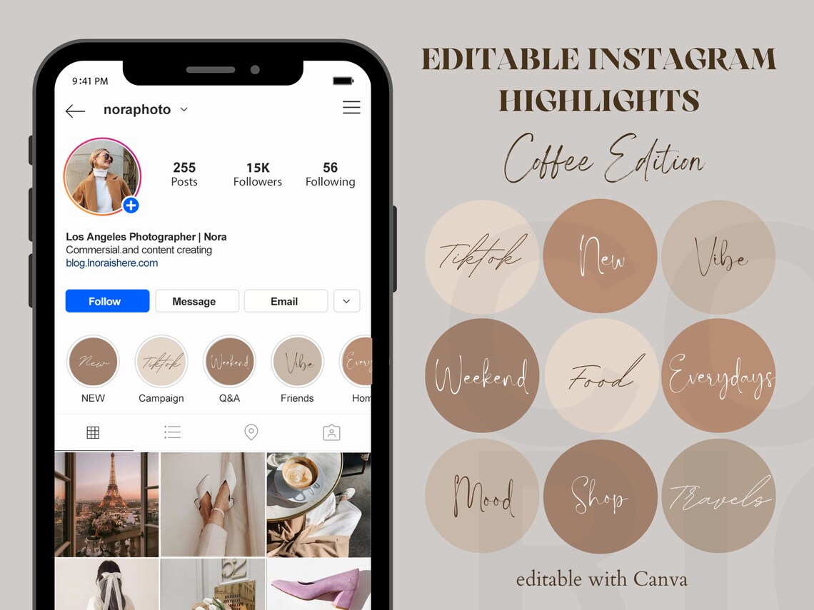 Editable Instagram Text Higlights | Minimalist Instagram Handwritten ...