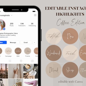 Editable Instagram Text Higlights | Minimalist Instagram Handwritten ...