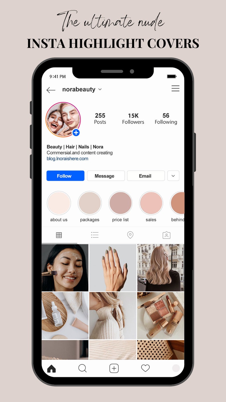 25 Nude Neutral Instagram Higlight Covers Neutral Pastel Insta Story ...