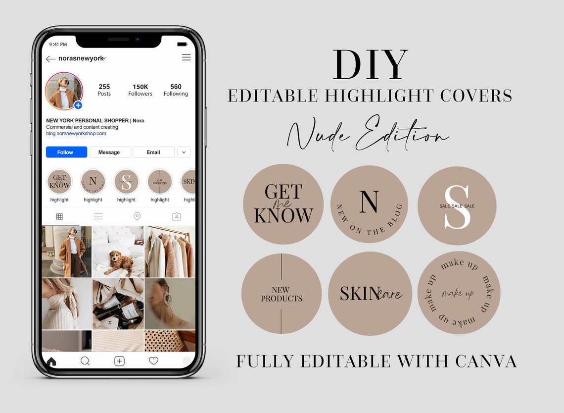 DIY Editable Instagram Higlight Covers for Business Owners, Bloggers ...