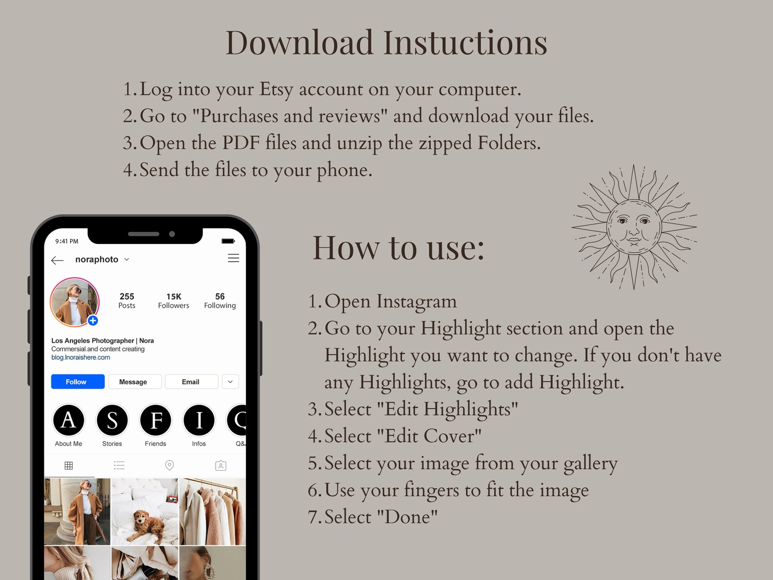 Editable Minimalist Instagram Higlight Covers for - Etsy