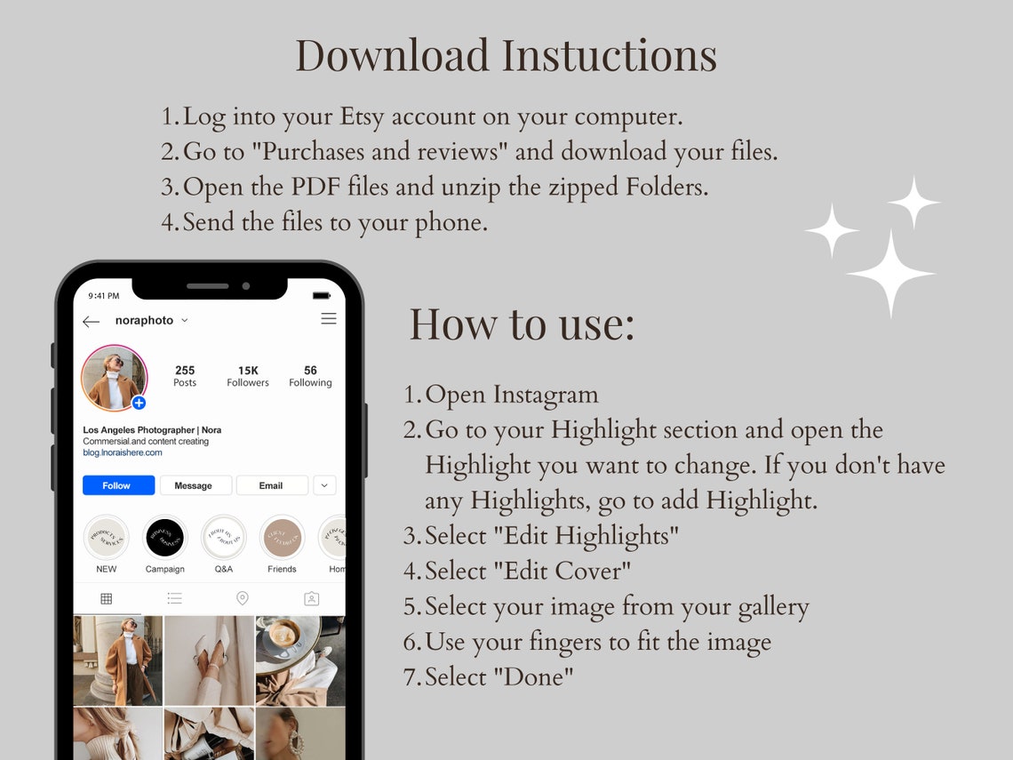 DIY Editable Instagram Higlight Covers for Photographers, Bloggers ...