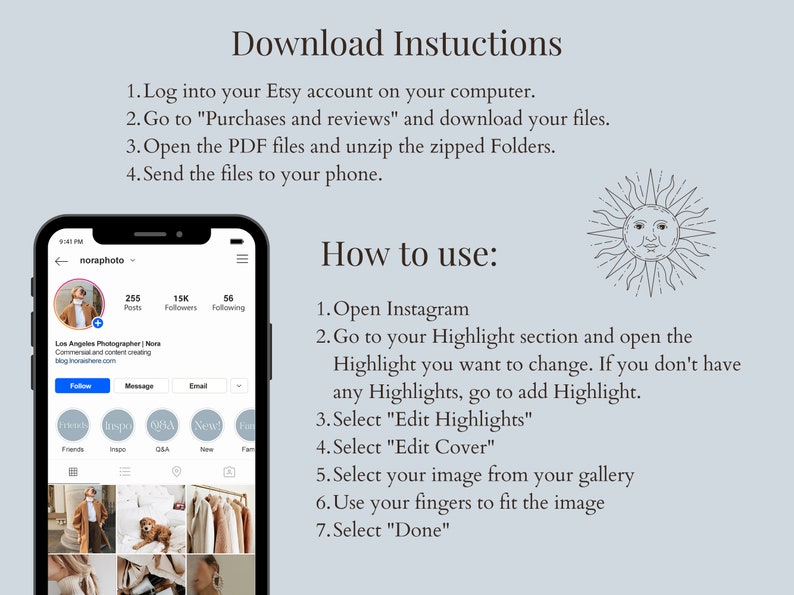 Minimalist Instagram Highlight Covers: DIY Canva Template (digital ...