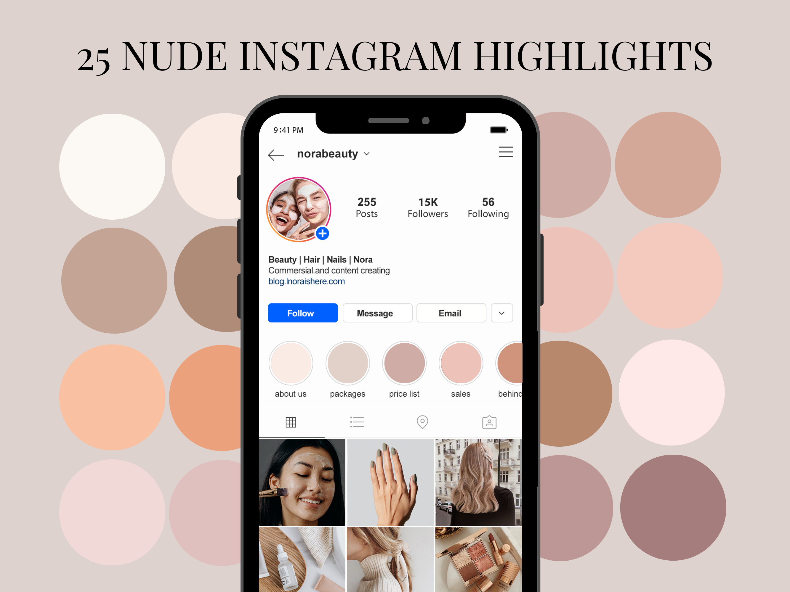 25 Nude Neutral Instagram Higlight Covers Neutral Pastel Insta Story ...