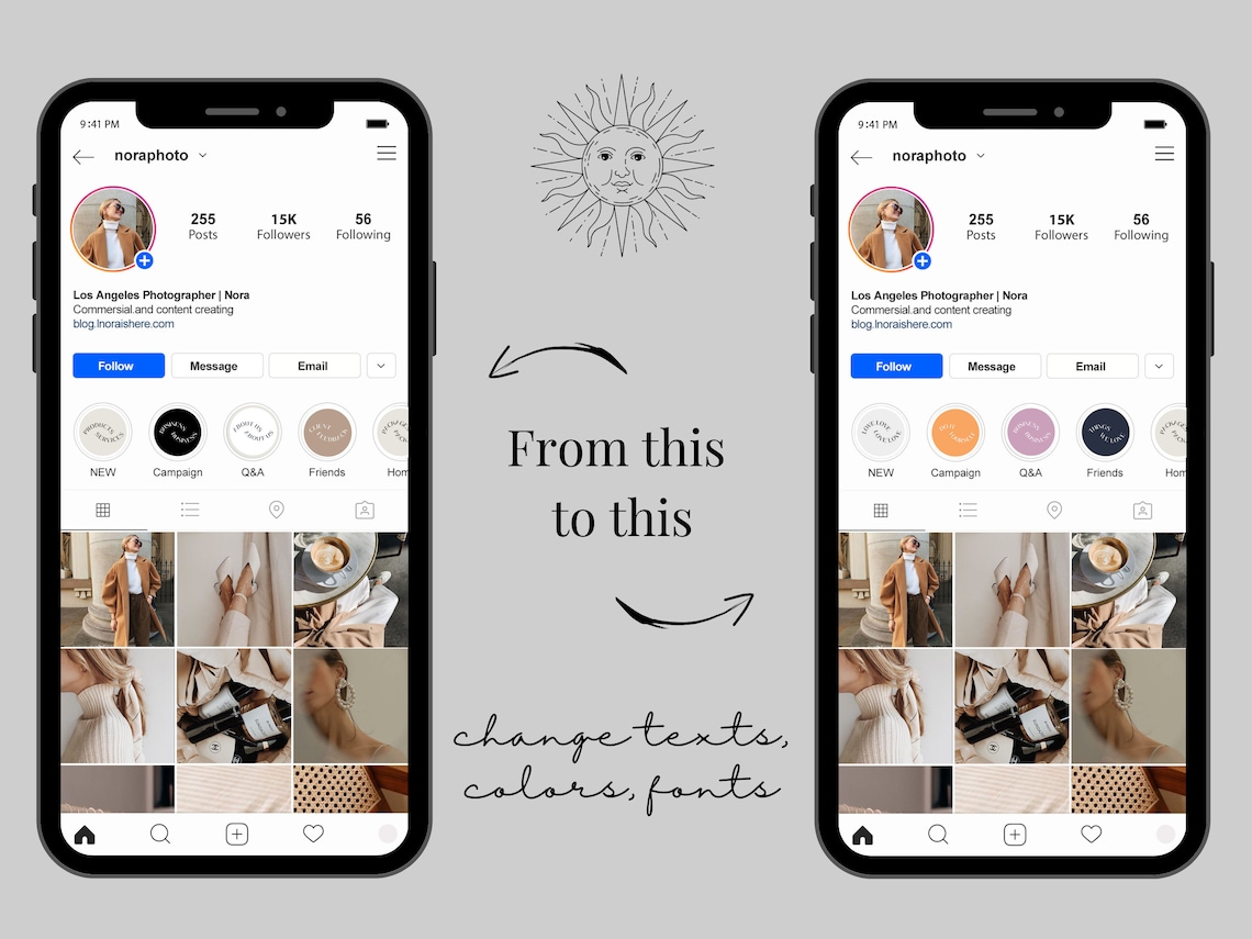 DIY Editable Instagram Higlight Covers for Photographers, Bloggers ...