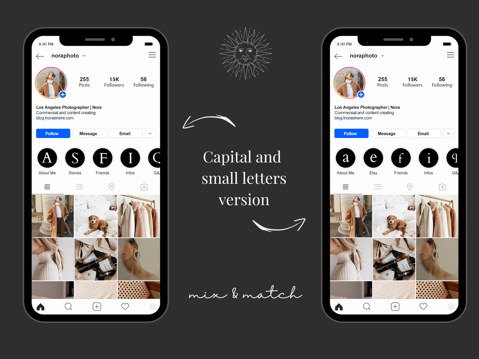 Minimalis Alphabet Instagram Higlight Covers | Letters Instagram Story ...