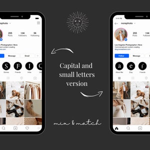 Minimalis Alphabet Instagram Higlight Covers | Letters Instagram Story ...
