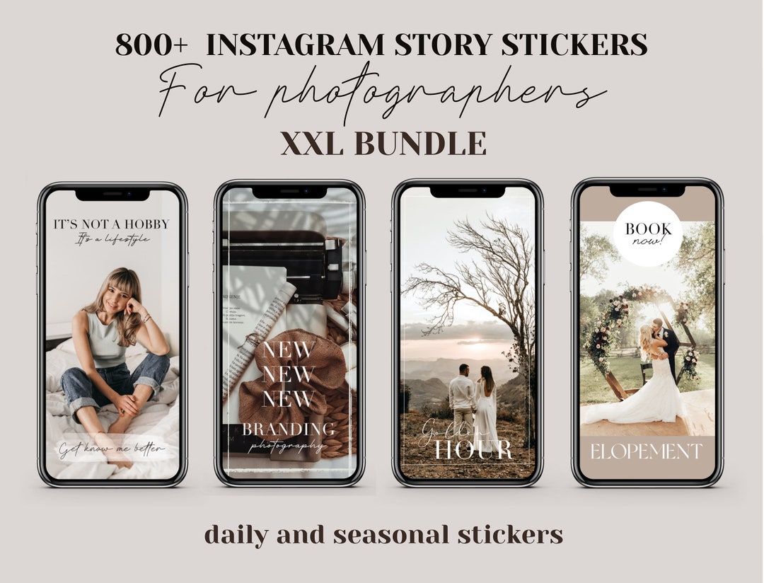 800+ Instagram Story Stickers: Photographer's XXL Bundle (digital ...