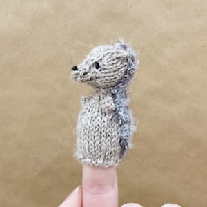 Hedgehog Finger Puppet - Etsy