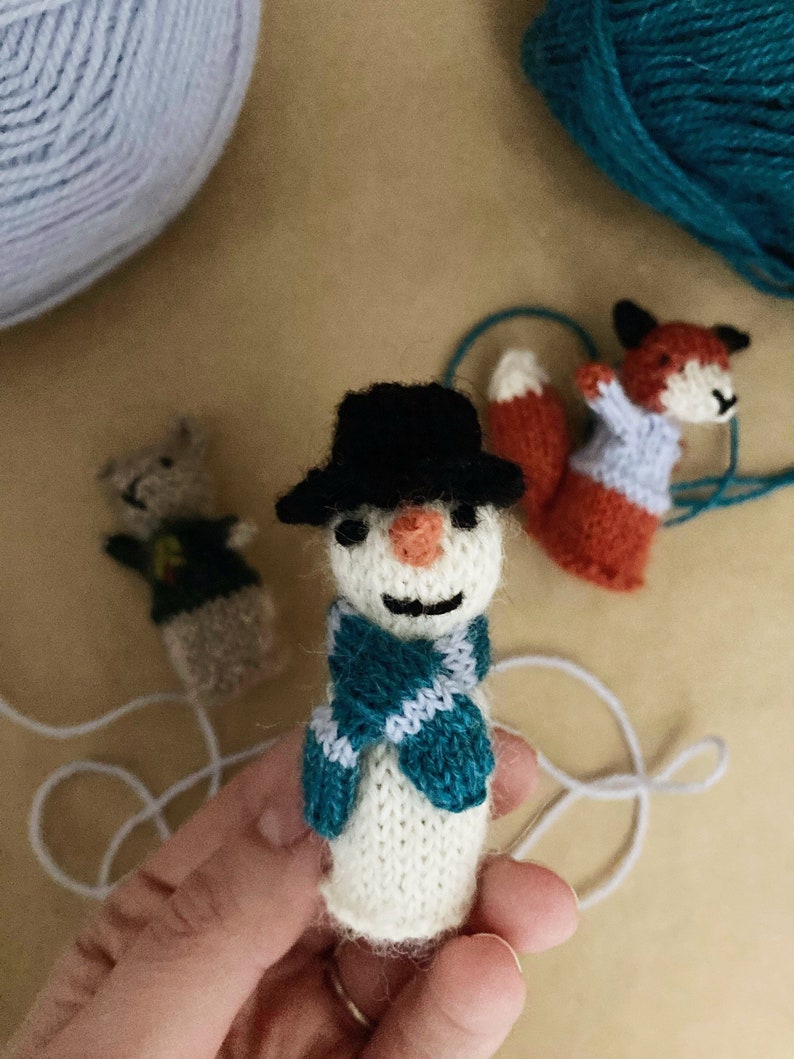 Snowman Finger Puppet - Etsy