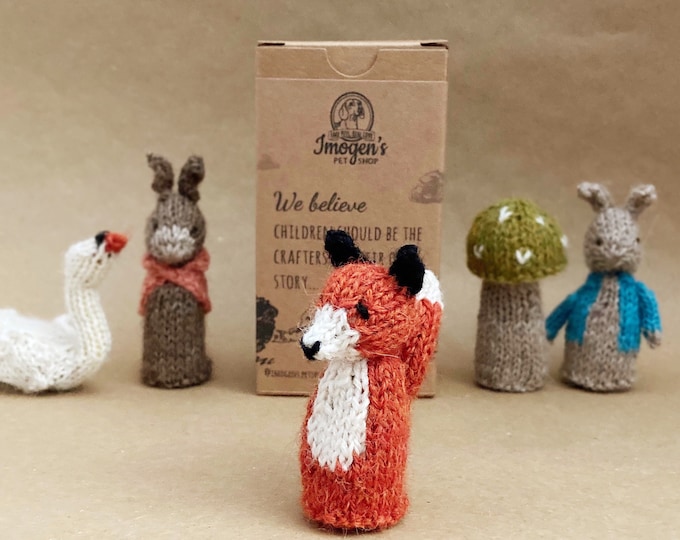 Happy Family Finger Puppet Set. includes Dad, Mom, Sister, Brother, and ...