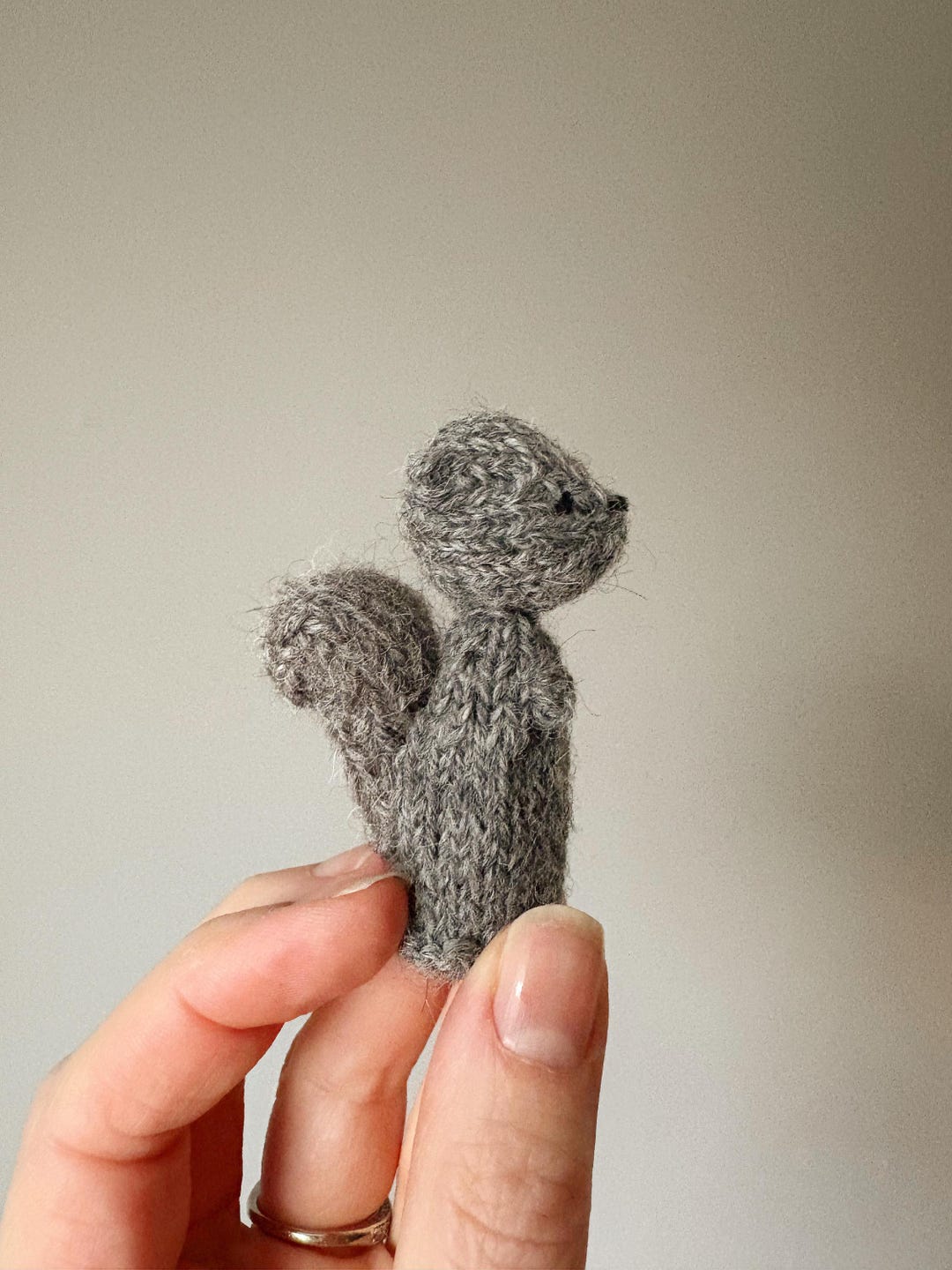 Gray Squirrel Finger Puppet - I'm Nuts About You! - Etsy
