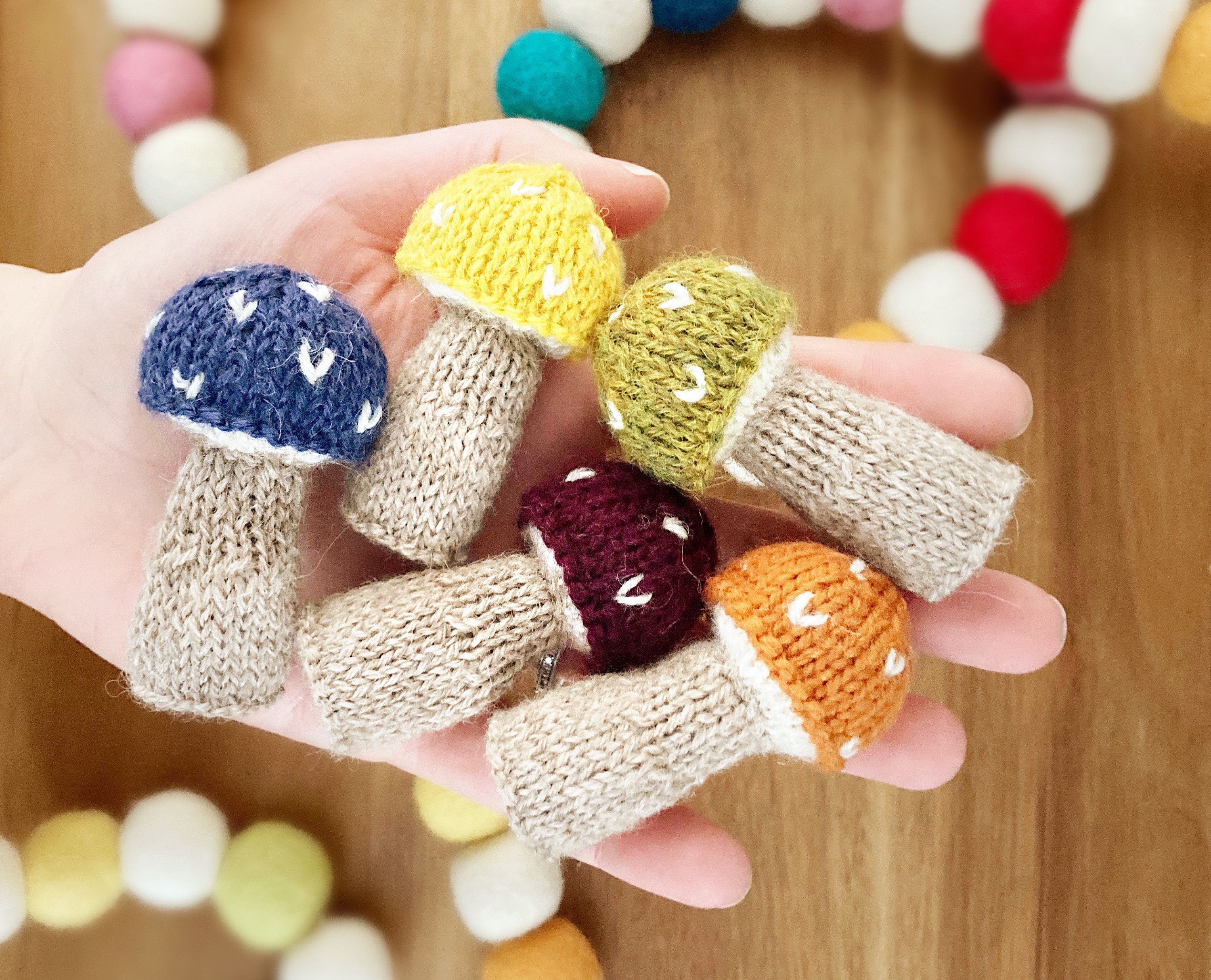 Mushroom Finger Puppet - Etsy