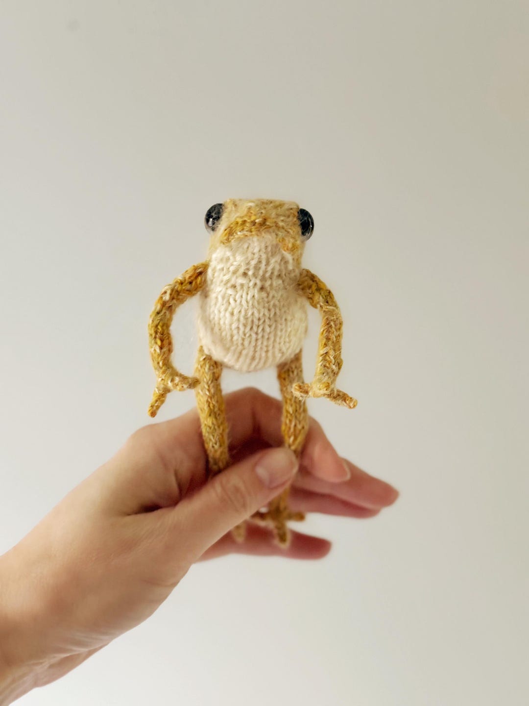 Toad Friend - Hand Knit - Claire Garland Pattern - Etsy