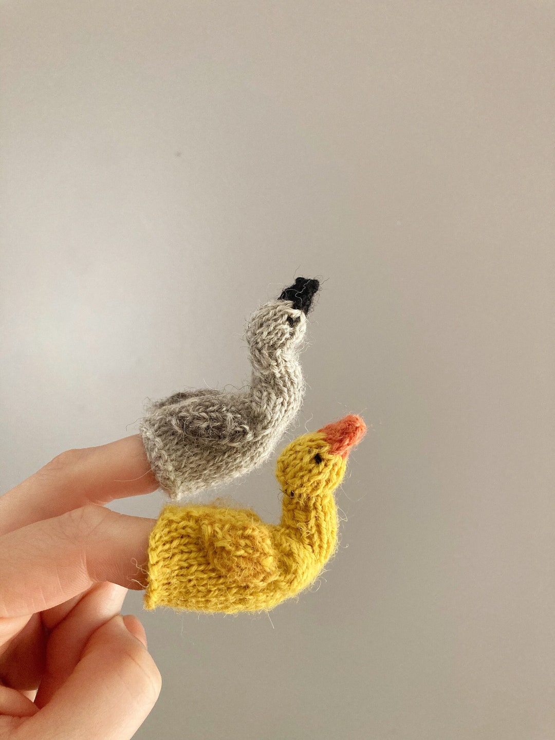 Duck and Goose Finger Puppet Set - Etsy