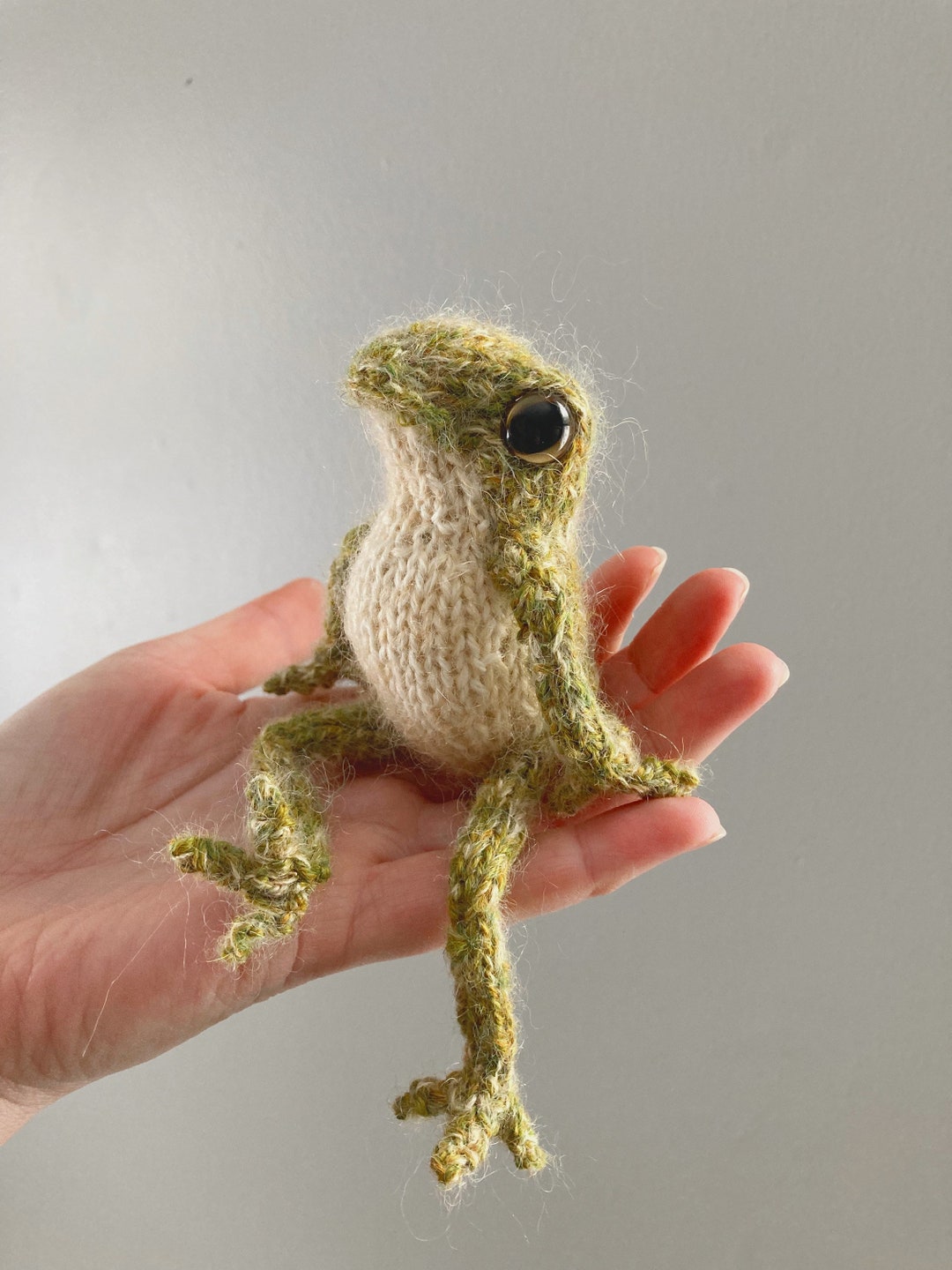 Frog Friend - Hand Knit - Claire Garland Pattern - Etsy