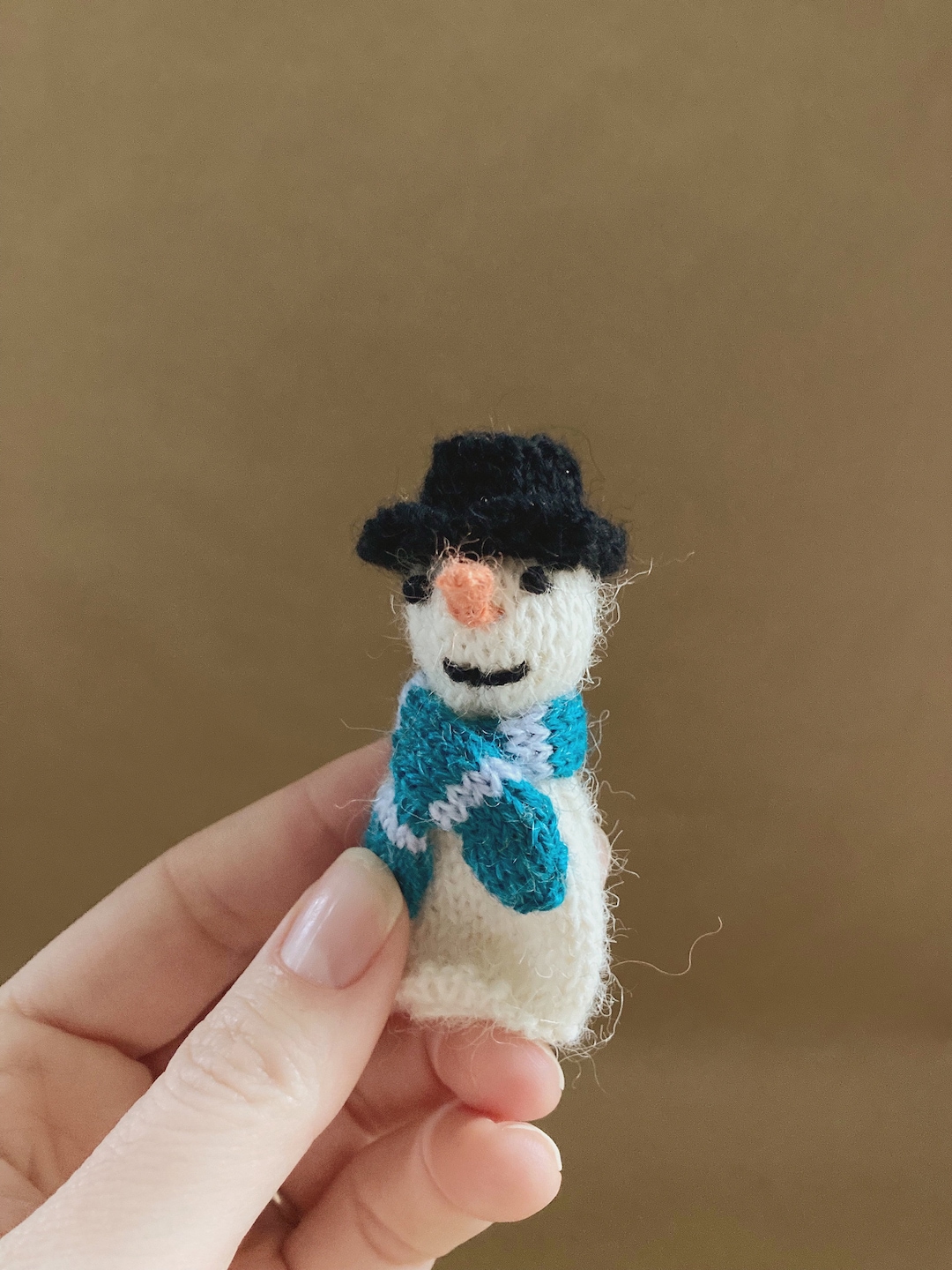 Snowman Finger Puppet - Etsy