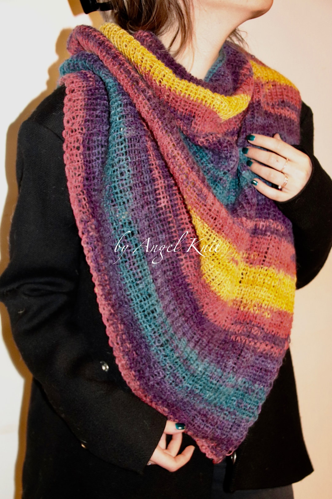 Wool and Silk Scarf , Worm Scarf , Fashion Scarf , Bohemian Scarf ...