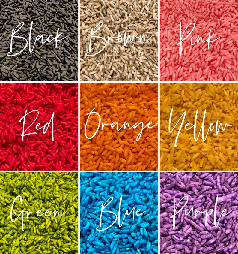 Colored Rice, Sensory Bin, Sensory Play, Rainbow Rice - Etsy