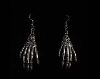 Skeleton Hand Earrings | Etsy