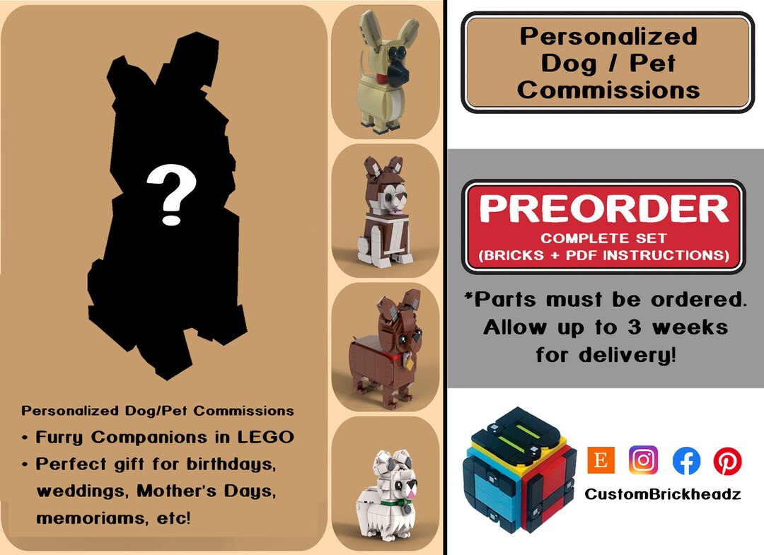 Personalized Dog Brick Gift Set - Etsy