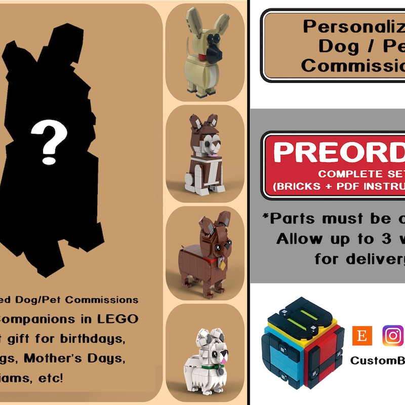Legos of Dogs - Etsy UK
