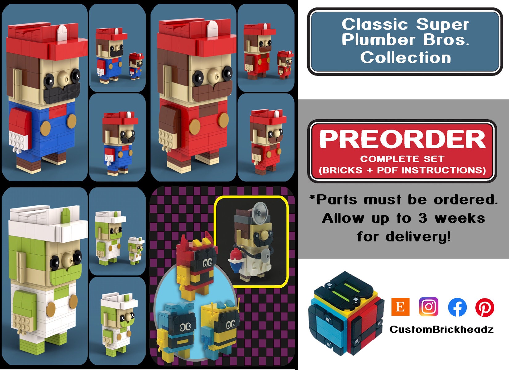 Video Games: 8-bit Plumber Collection PREORDER 3 Weeks for - Etsy