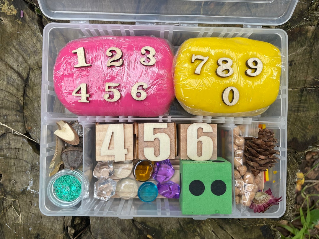 Number Mini Kit Numeracy Sensory Kit Playdough Kit - Etsy