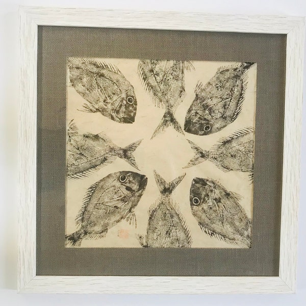 Fish Rubbing Art for Mom - Etsy