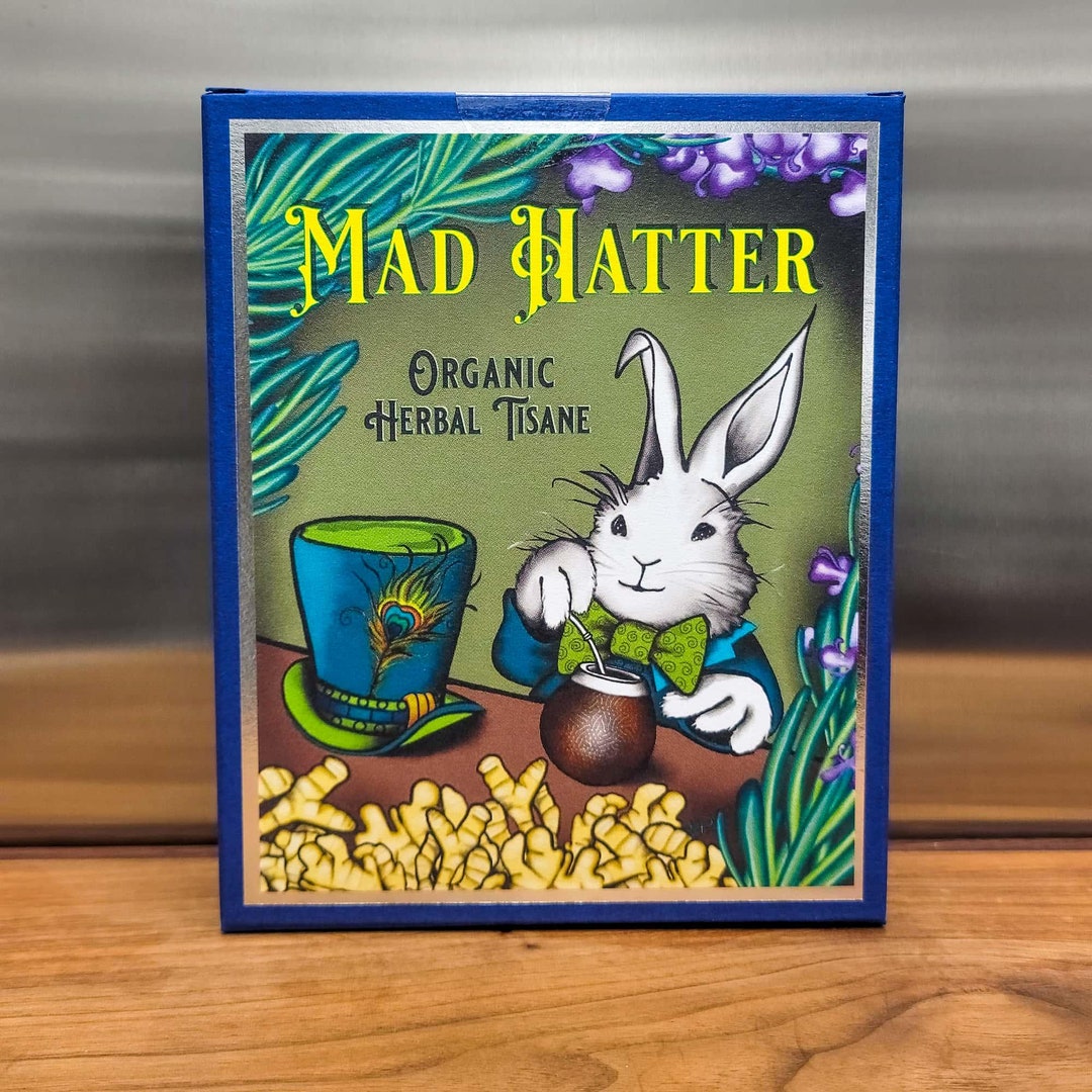 Mad Hatter Organic Yerba Mate Hand Blended Herbal Tea 4 Oz 113g Box. - Etsy