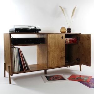 CLAPTON - Mid Century Modern Vinyl and Record Player Sideboard - Record ...
