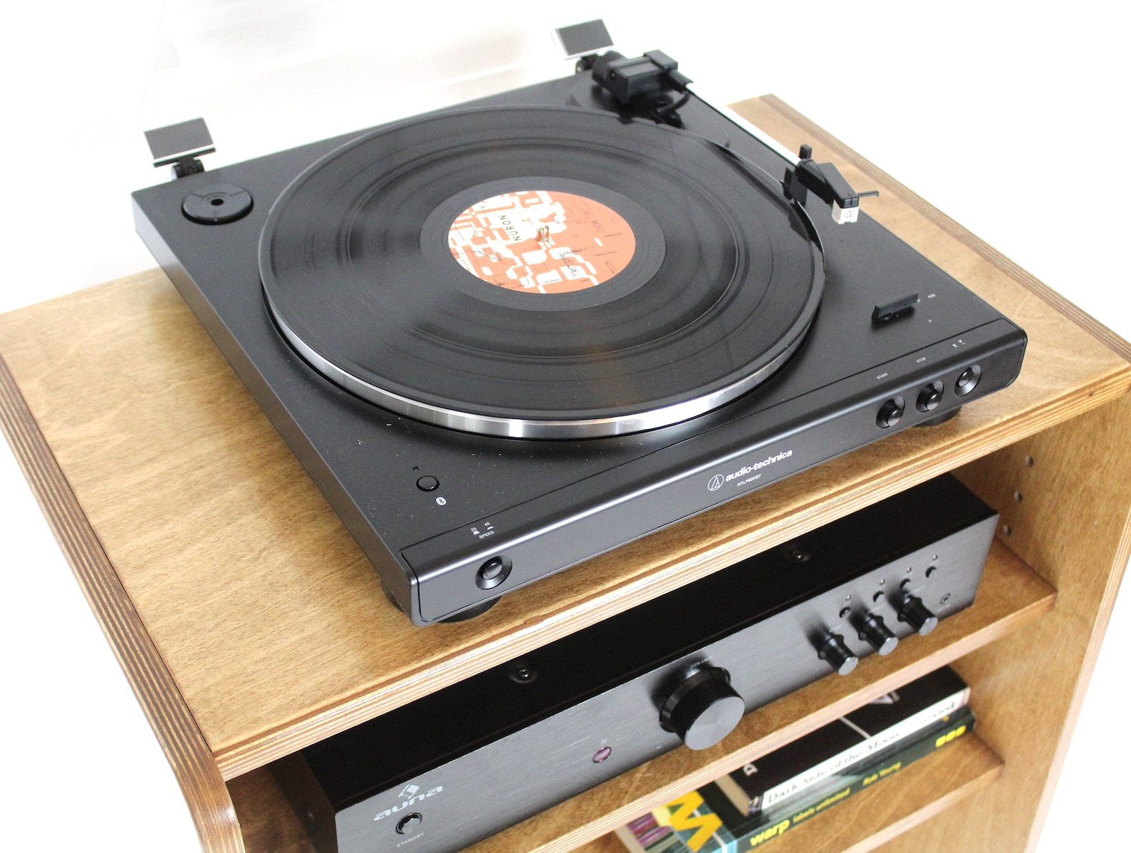 DEPTFORD Large Record Player Stand Hi Fi Storage Mid Century Modern ...