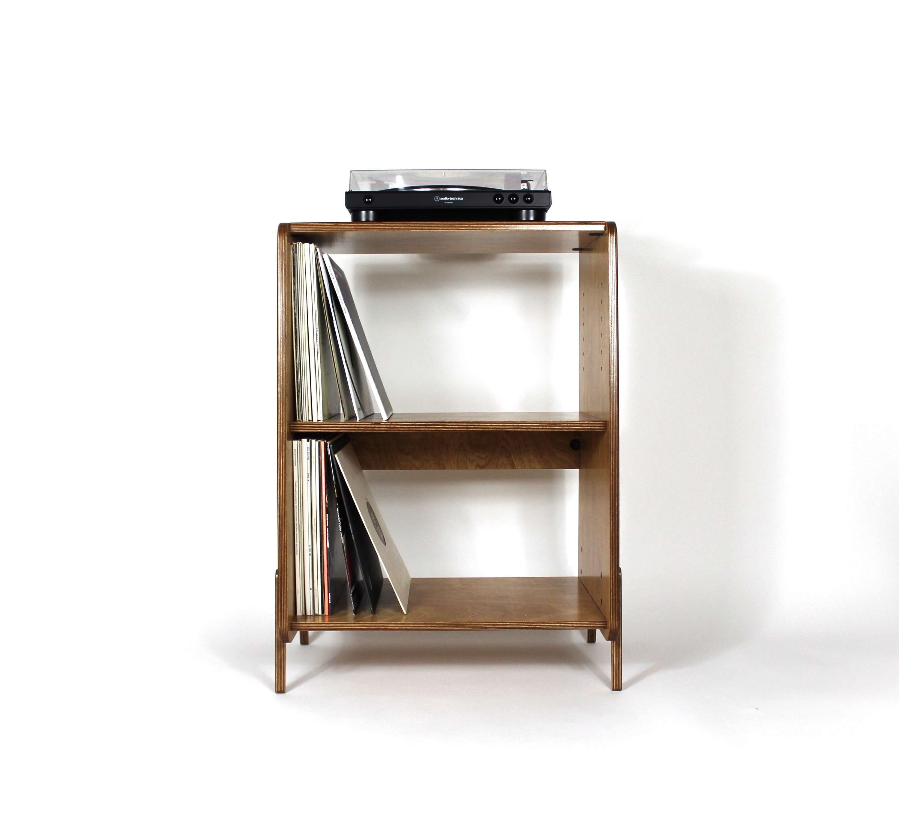 DEPTFORD Large Record Player Stand Hi Fi Storage Mid Century Modern ...