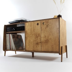 CLAPTON - Mid Century Modern Vinyl and Record Player Sideboard - Record ...
