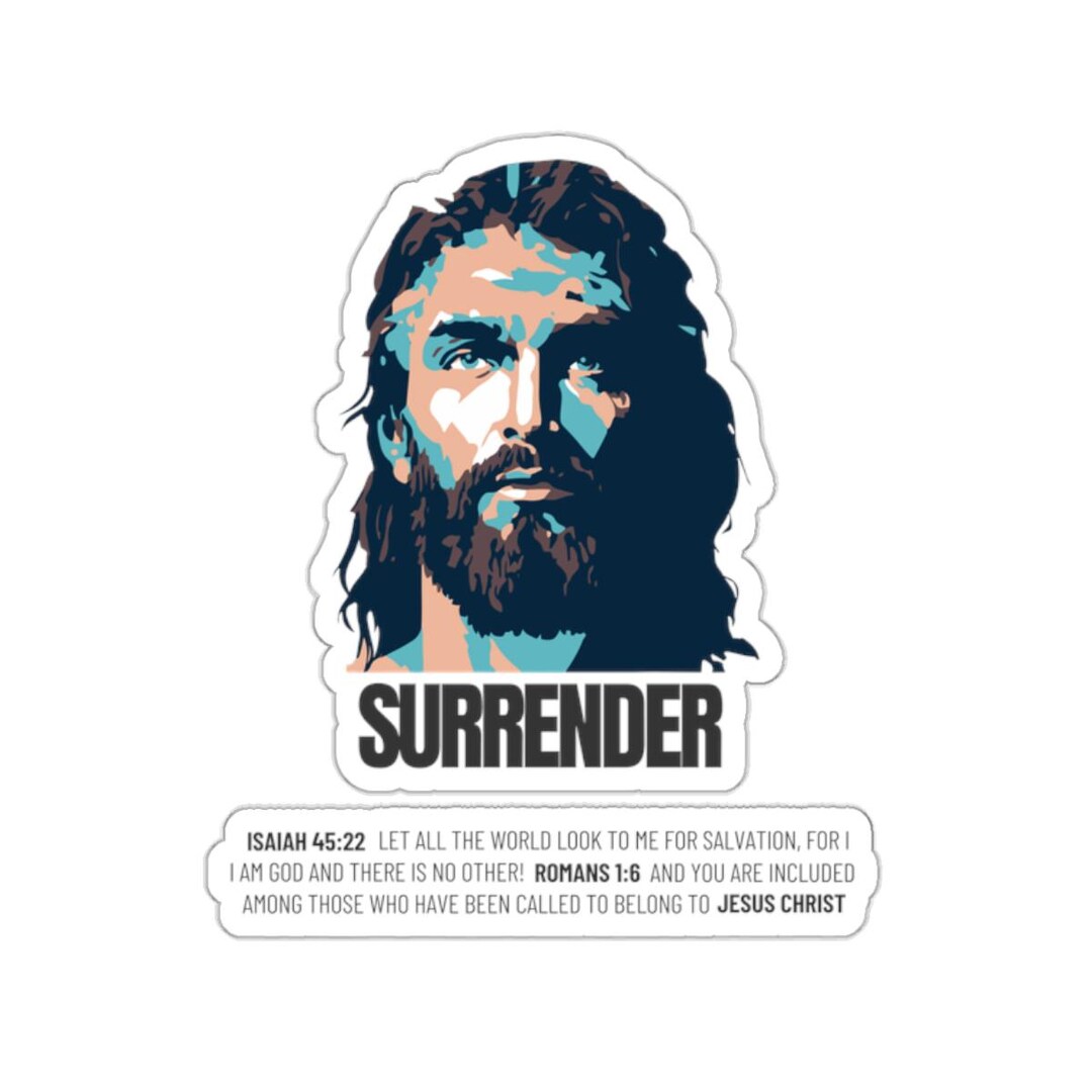 Sticker Surrender to Jesus Kiss-cut - Etsy
