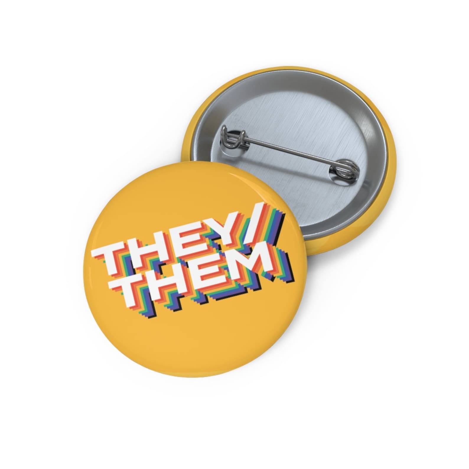 They / Them Pin, Gender Pronouns Pin, Pronouns Pin, Pronouns Badge ...