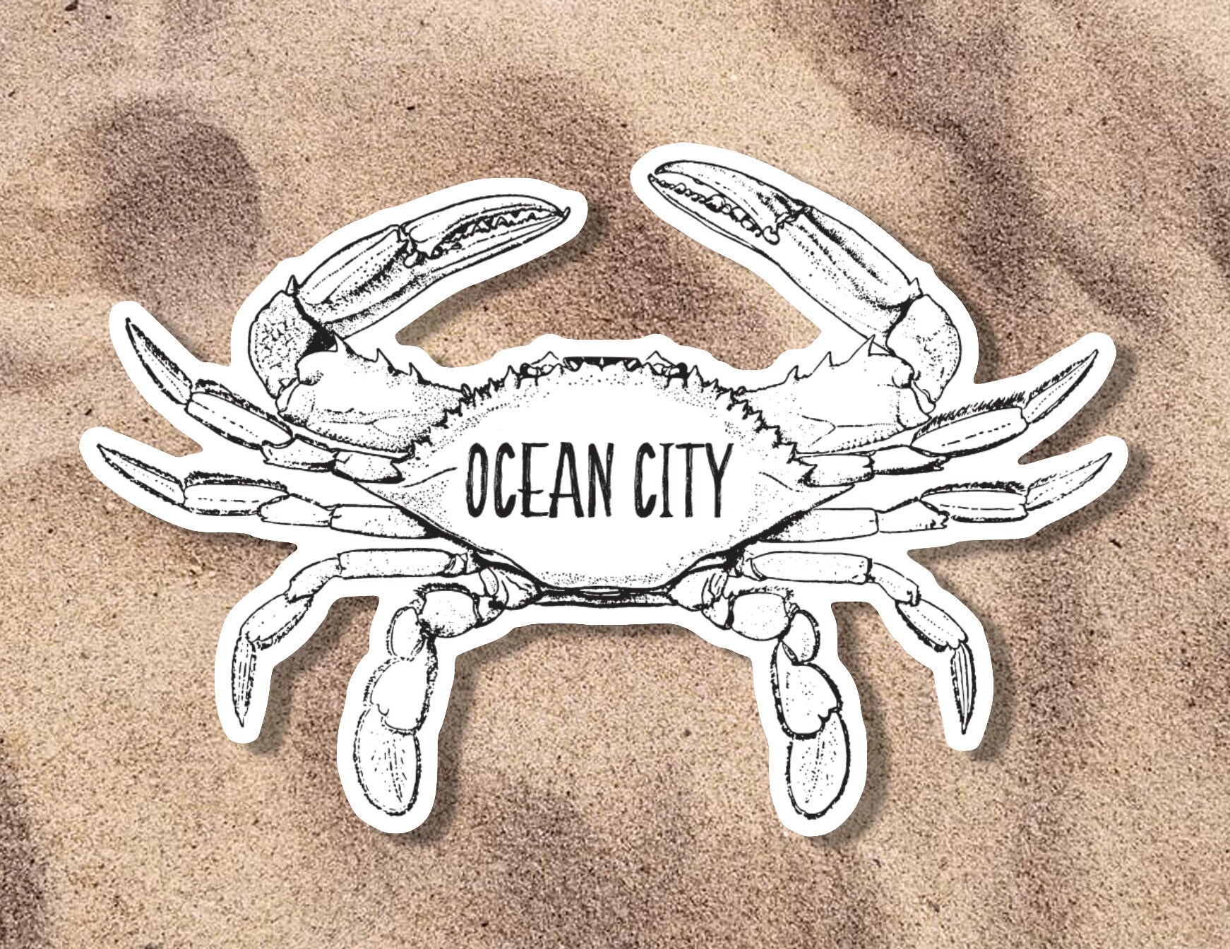 Ocean City Crab Sticker/magnet - Etsy