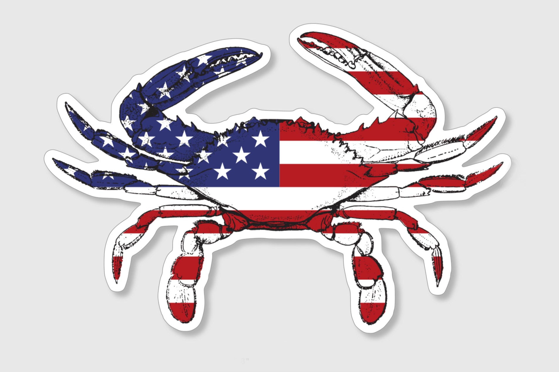 US Flag Crab Sticker/magnet- Maryland Blue Crab - Crab Sticker - Laptop ...