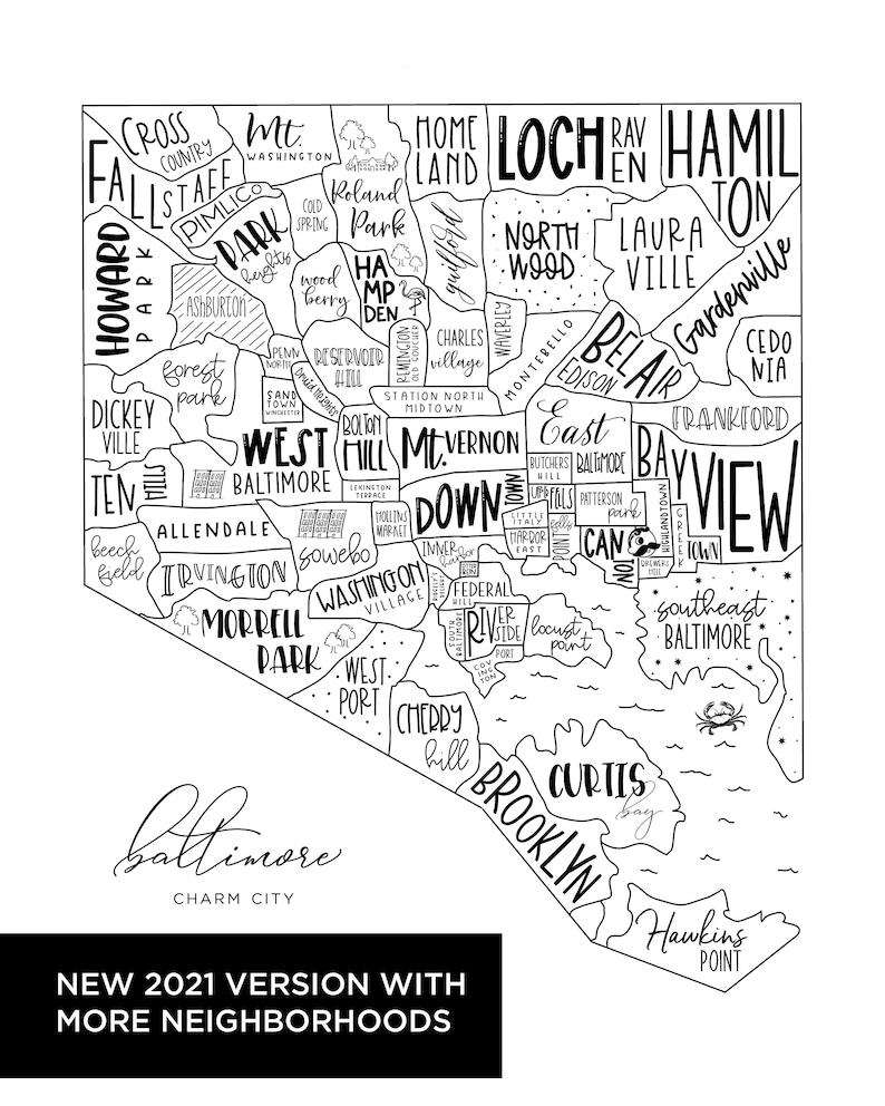 Baltimore Neighborhood Map | Baltimore Map | Baltimore Maryland Map ...