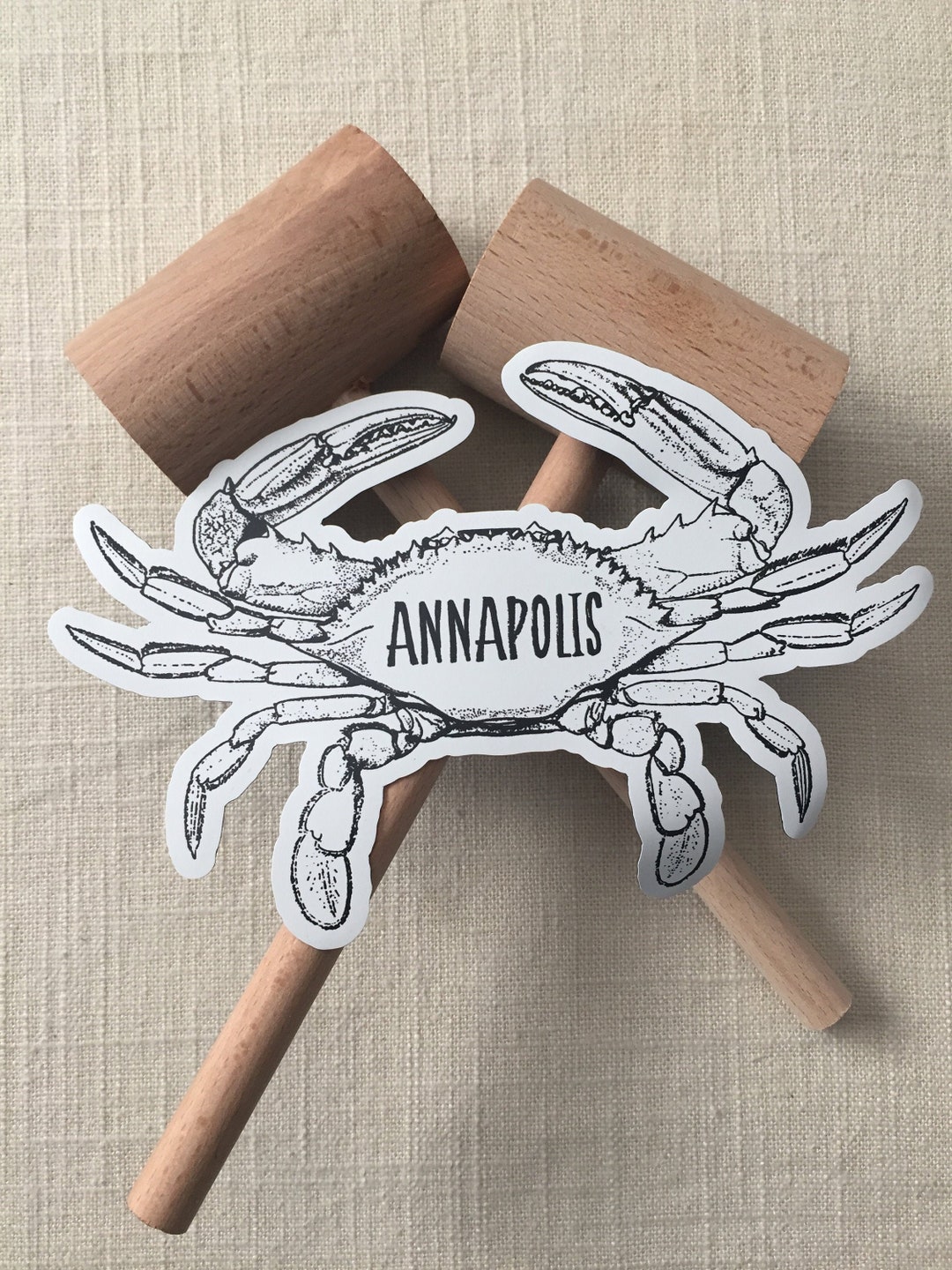 Annapolis Crab Sticker/magnet | Annapolis Maryland | Naptown Gifts - Etsy